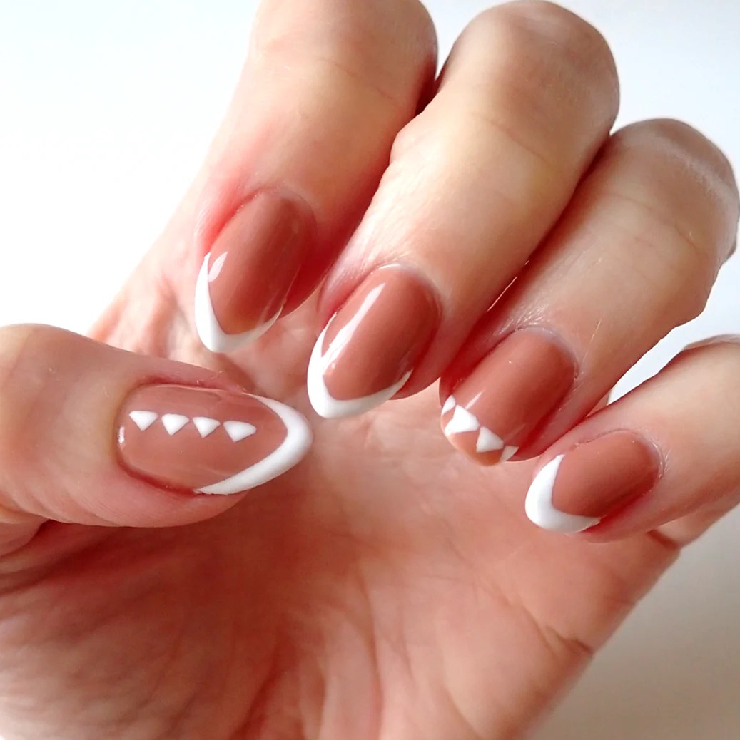 Modern French Nails Tutorial with Boho Flair – Nail Art Bay